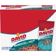 Davids Sunflower Seed Tubes Ranch 1.62oz/12 count – Gorman Distributors