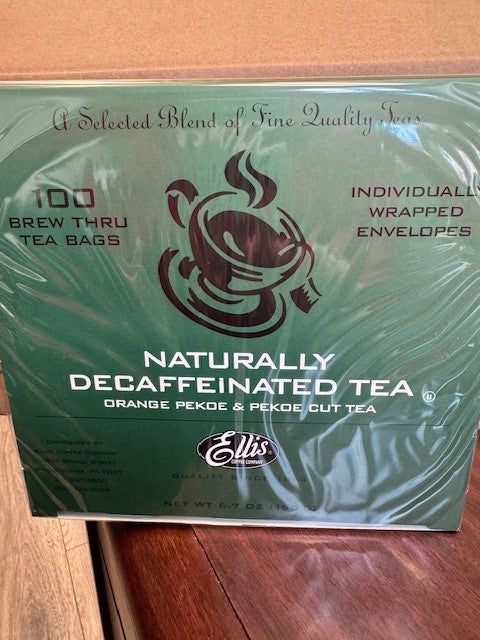 Ellis Tea Bag Naturally Decaf 100 count – Gorman Distributors