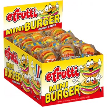 Efrutti Gummi Mini Burger .32oz/ 60 count – Gorman Distributors