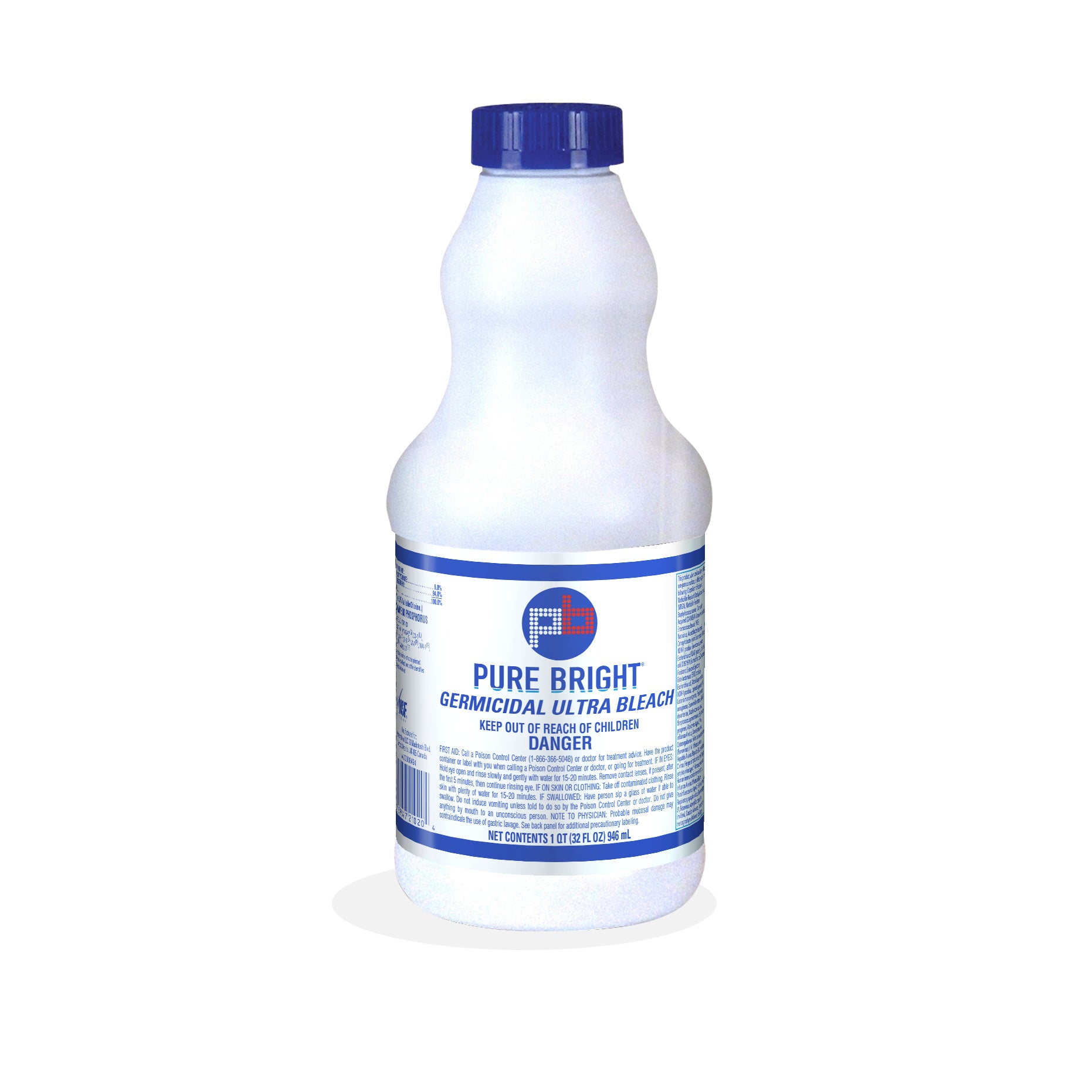 Pure Bright 6% Disinfectant Germicidal Laundry Bleach 32oz/ 12 count ...